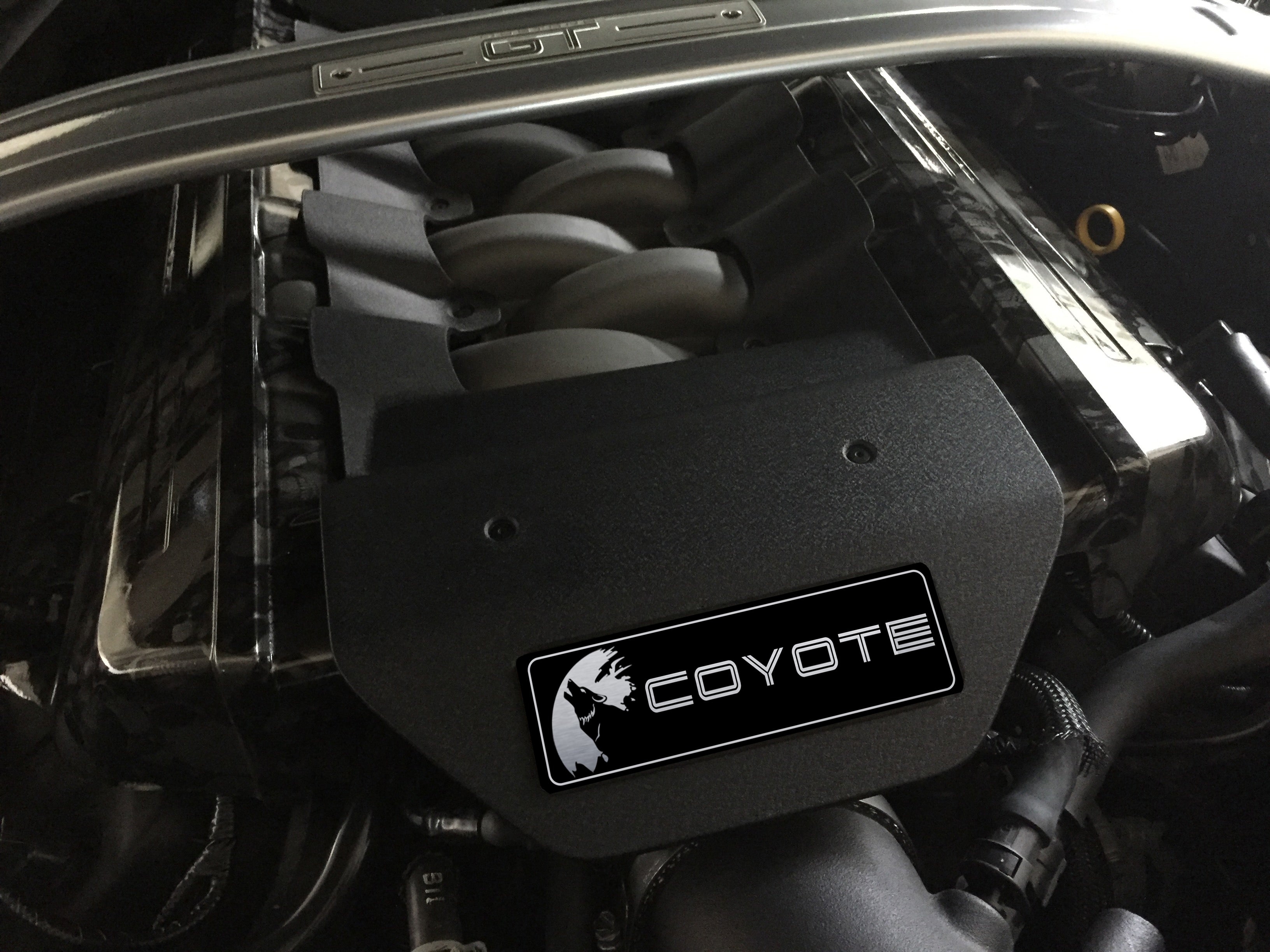 Aluminum Engine Cover Plate [S5] Moon Coyote (2015-2017 Mustang ...